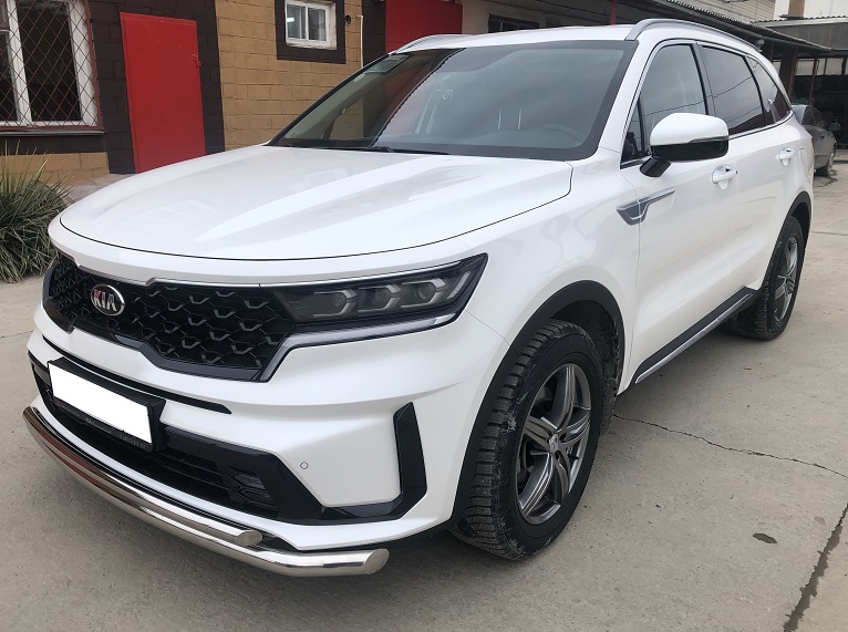 Защита переднего бампера Kia Sorento (Киа Соренто) с 2020 года